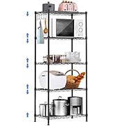 Amazon.com: Doredo 4 Tier Narrow Wire Shelving Unit, Adjustable Narrow ...