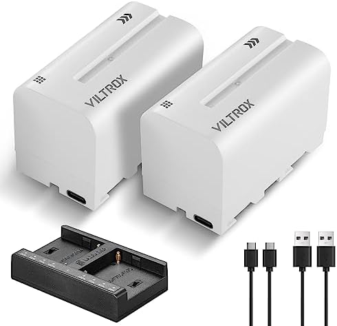 VILTROX Batteries NP-F750 Replacement Battery 2 pcs Battery and Dual ...