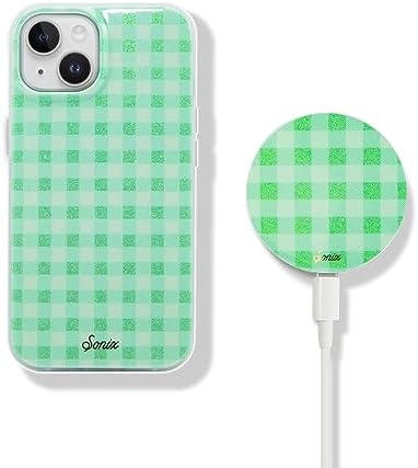 Amazon.com: Sonix Case + MagLink Charger (Minty Gingham) for MagSafe ...