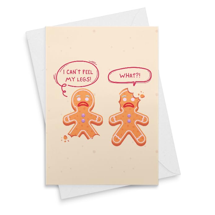 Amazon.com: Funny Holiday Card - Gingerbread Man Card - Funny Christmas ...