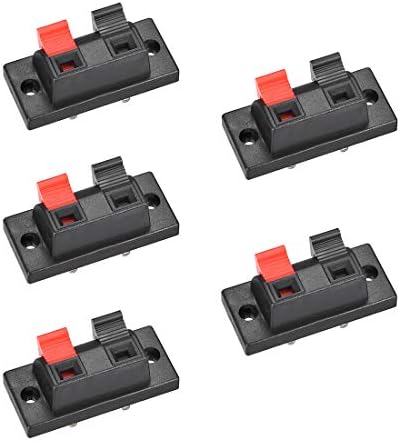 Amazon.com: uxcell 2 Ways Spring Speaker Terminal Clip Push Release ...