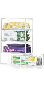 Amazon.com - AIEVE Drink Packet Organizer, Drink Mix Holder with 4 ...