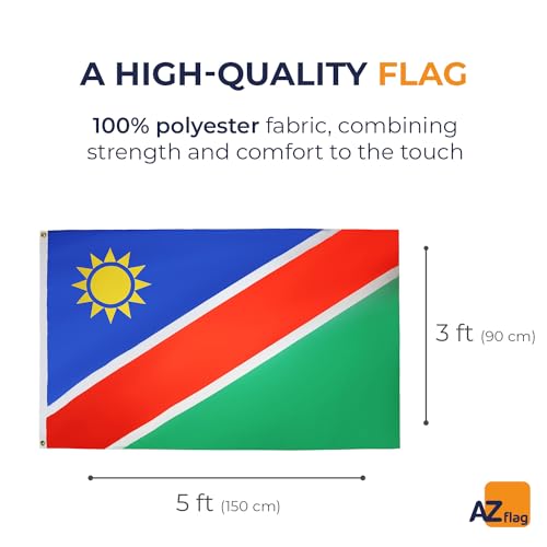AZ FLAG – Namibia Flag – 3×5 Ft – 100D Polyester Namibian Banner with ...
