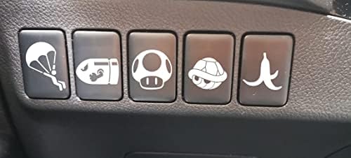 Amazon.com: Set of 5 Blank Car Buttons Decal Stickers | Dash Button ...