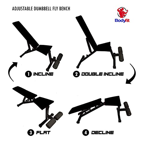 Buy BODYFIT Home Gym Set Combo Kit, (20Kg-100Kg) Weight Plates,3 Ft ...