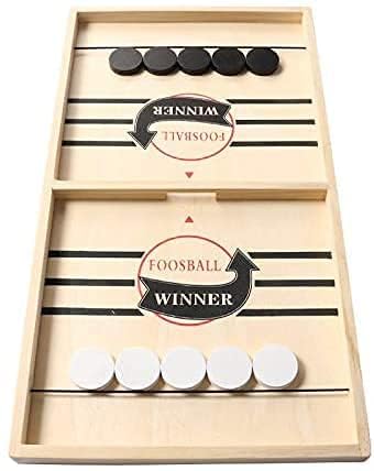 Buy SAMEEN Collection String Hockey Table Board Game Fast Sling Puck ...