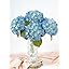 Amazon.com: SUMTIPHUN 4 Pcs 20'' Real Touch Hydrangeas Light Blue ...