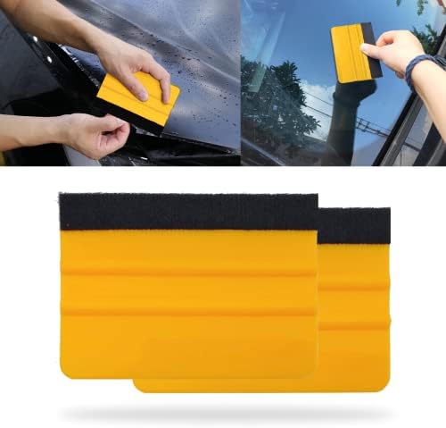 Amazon.com: 2PCS Plastic Felt Squeegee, Felt Edge Squeegee Tool, Decal ...