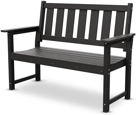 Amazon.com : ACUEL HDPE Outdoor Bench – 50'' Weatherproof Durable ...