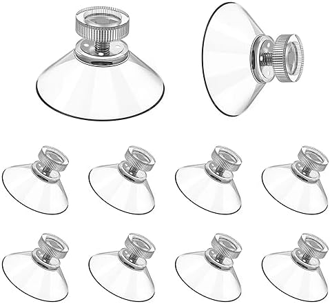 AccEncyc 24 Suction Cups with Screws Plastic Suction Pads 44 mm Clear ...