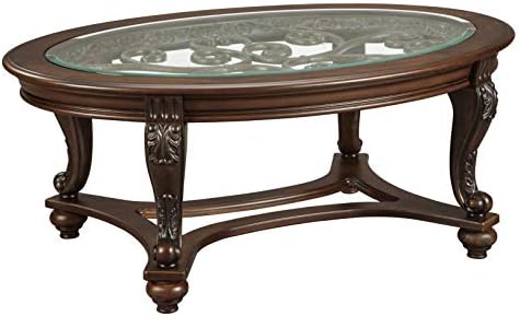 Amazon.com: Signature Design by Ashley Rafferty Ornate Round End Table ...