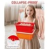 Amazon.com - GAMENOTE Colored Plastic Storage Bins with Lids, Stackable ...