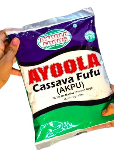 Amazon.com : Ayoola Cassava Flour Fufu powder Nigerian Akpu Swallow ...