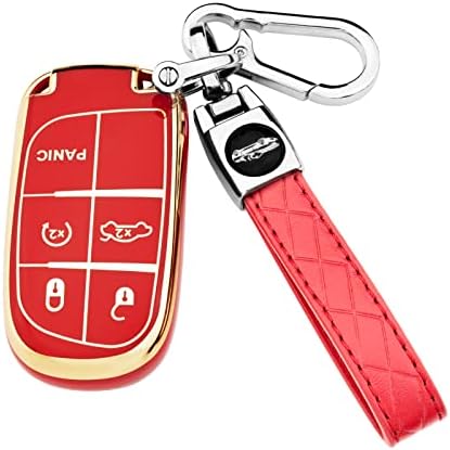 Amazon.com: RBOKO for Jeep Key Fob Cover Keychain Soft Full Protection ...