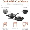 Amazon.com: Amazon Basics 10 -Piece Hard Anodized Non-stick Stackable Cookware Pots and Pans Set ...