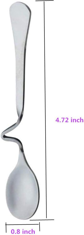 Pack Stainless Steel Hanging Coffee Spoon Creative Bending Handle S ...