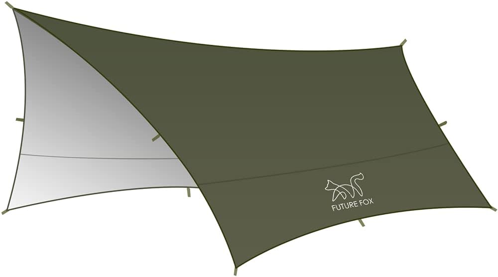Amazon | FUTUREFOX ヘキサタープ キャンプ タープ 天幕 防水 耐水圧3000mm 撥水加工 (オリーブ) | FUTURE FOX | タープ