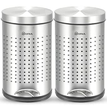 mofna Stainless Steel Pedal Dustbin, Foot Operated Dustbin, Trashcan ...