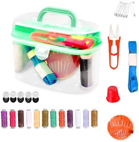 FunBlast Sui Dhaga Kit – Needle and Thread Box, Double Layer Small ...