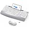 GAMCATZ Wireless Backlit Keyboard and Mouse,Rechargeable Ergonomic ...
