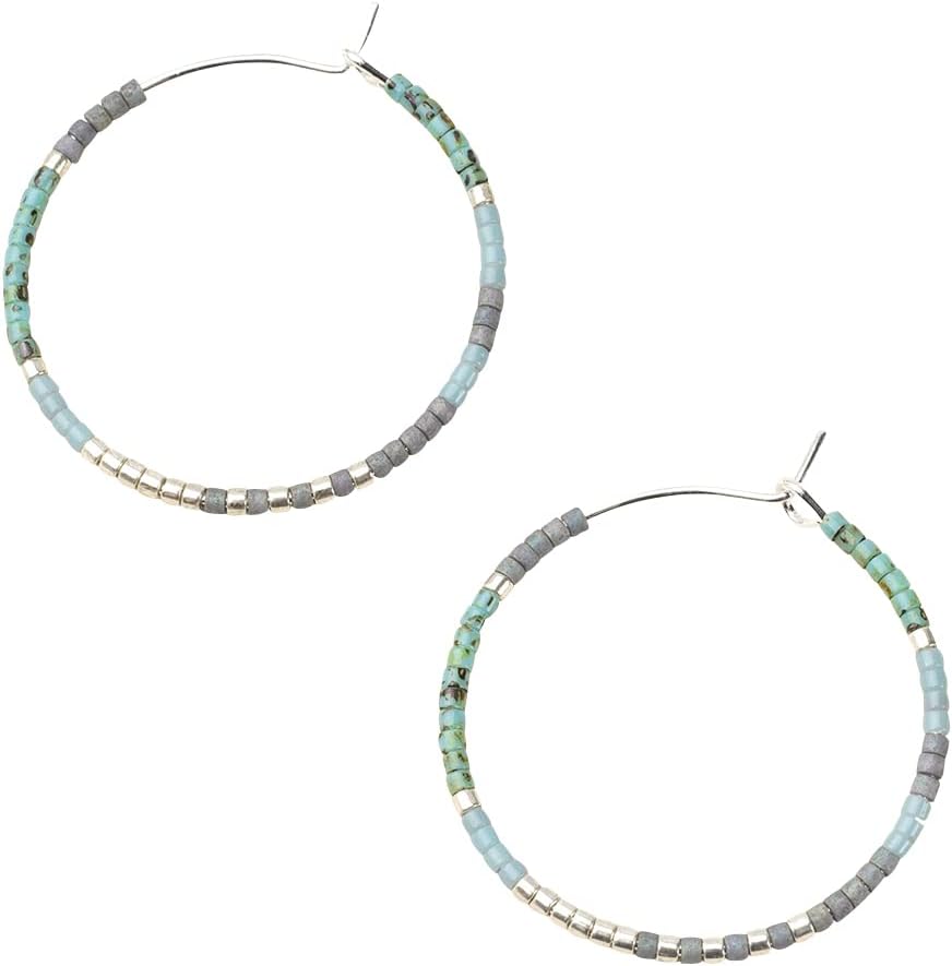 Amazon.com: Scout Curated Wears - Chromacolor Miyuki Small Hoop ...