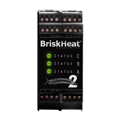 BriskHeat C2STACK-CR Centipede 2 STACK Three-Zone Temperature Controller, Up To 5Amps At 240VAC ...
