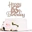 Sotpot Rose Gold Glitter 65 Cake Topper 65th Birthday Cake Decorations ...