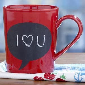 Amazon.com | PheromoneOil.com Red Chalk Talk Write On Mug (Chalk ...