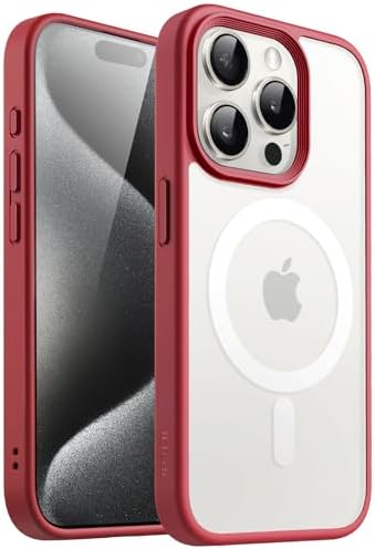 JETech Magnetic Case for iPhone 16 6.1-Inch Compatible with MagSafe, Translucent Matte Back Slim ...