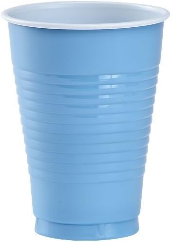 Amazon.com: Party Dimensions Plastic Party Cups-12oz | Light Blue ...