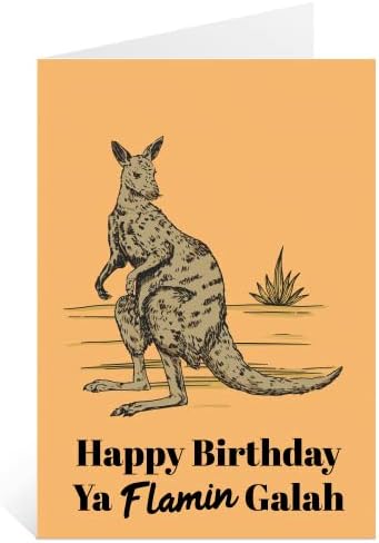 Happy Birthday 355 Greetings Card Funny Australian Kangaroo Joke ...