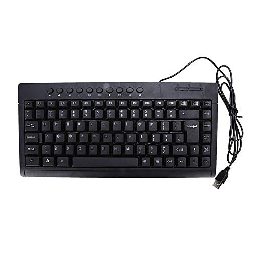 BIG BOOM® Black Ultra-Thin Quiet Small Size 85 Keys Mini Multimedia USB ...