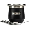 Amazon.com: MADFLOW Yerba Mate Cup. Stainless Steel Mate Cup with 2 ...
