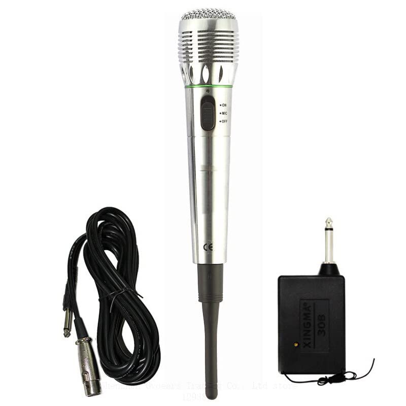 Tech-Lobby® Single Wireless Dynamic Microphone with Receiver Handheld ...