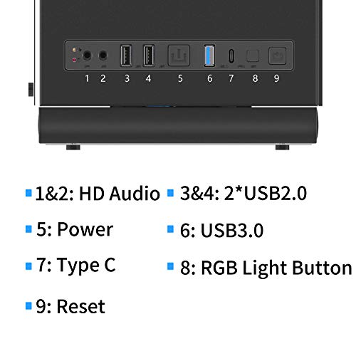 Snapklik.com : Mid Tower Case, ATX Case RGB LED Fans/Gaming Case PC ...