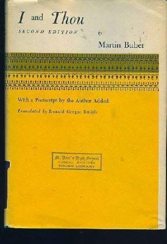 I AND THOU: Buber, Martin: 9780684155753: Amazon.com: Books