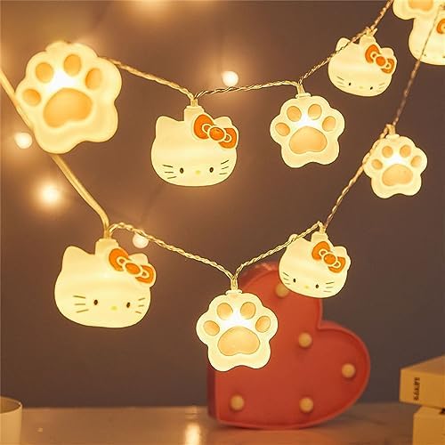 MUMENG String Lights Warm White 20 LEDs Lovely Cat Decoration Lighting ...
