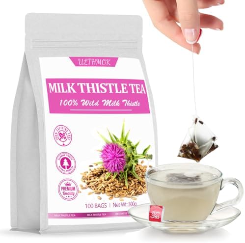 Amazon.com : Premium 100 Milk Thistle Tea Bags, Made with 100% Wild ...