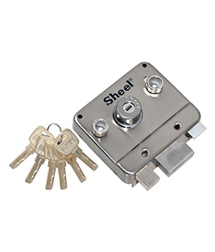 Sheel Stainless Steel Door Lock 002 SS - Both Side Key with 6 White ...