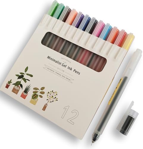 Amazon.com: Minimalist Japanese Style Colorful Gel Pens 0.38mm Ultra ...
