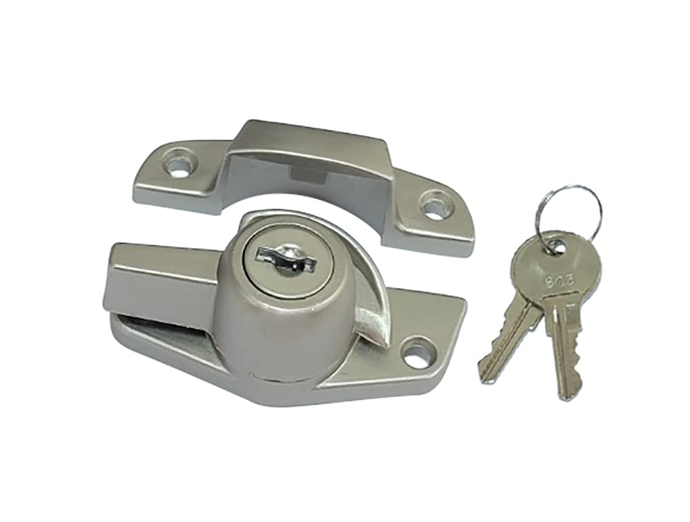 QCAA Heavy Duty Keyed Sash Lock, Child-Proof Security, Only Unlock with ...