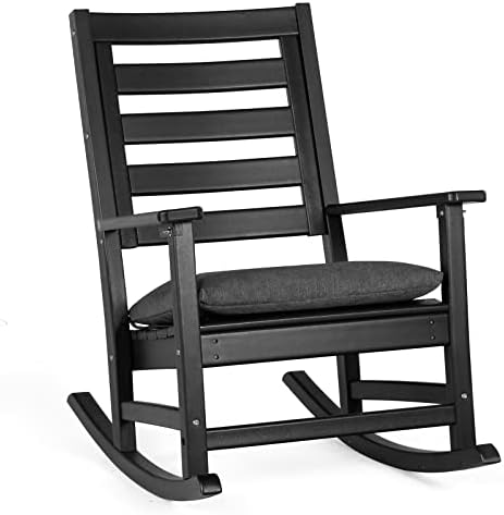 Amazon.com : Patio Rocking Chair Outdoor, All Weather Resistant Comfort ...
