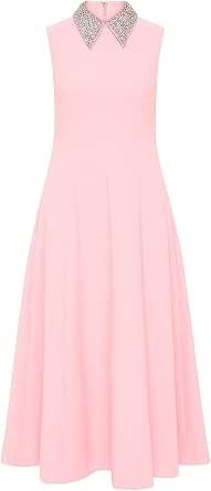 Amazon.com: Rebecca Vallance, Isabella Diamanté Collar Maxi Dress, 6 ...