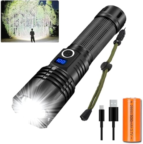 LUXJUMPER Torches Led Super Bright, 500000 Lumens Rechargeable Torch ...