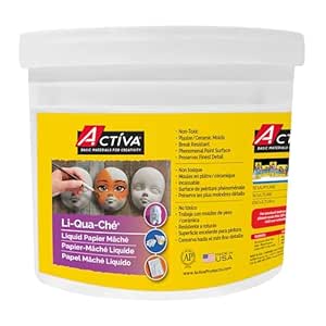 Activa Li-Qua-Che Pourable Paper Mache Air Cured Casting Compound, 1 ...