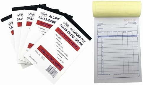 10 Pack Sales Order Book Receipt Invoice Duplicate Carbonless (50 Sets ...