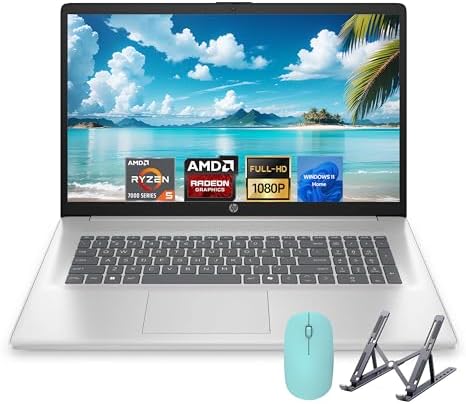 Amazon.com: HP 17.3 inch Laptop, AMD Ryzen 5 Processor (Beats Intel i3 ...