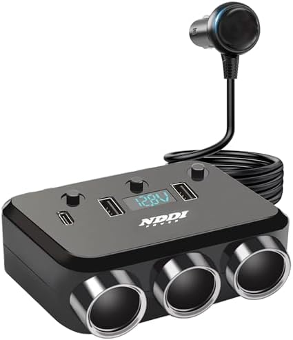 Amazon.com: 200W PD USB C Car Charger Adapter: 12V Cigarette Lighter ...