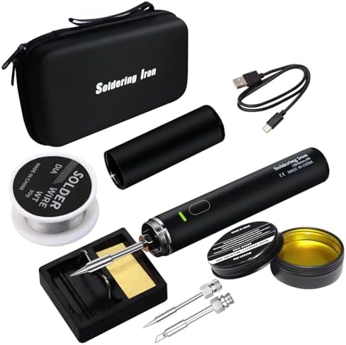 Amazon.com: AIGOGO Cordless Soldering Iron Kit, Portable Soldering Pen ...