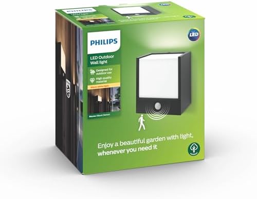 Philips myGarden Capricorn LED Outdoor Wall Light with Motion Sensor ...